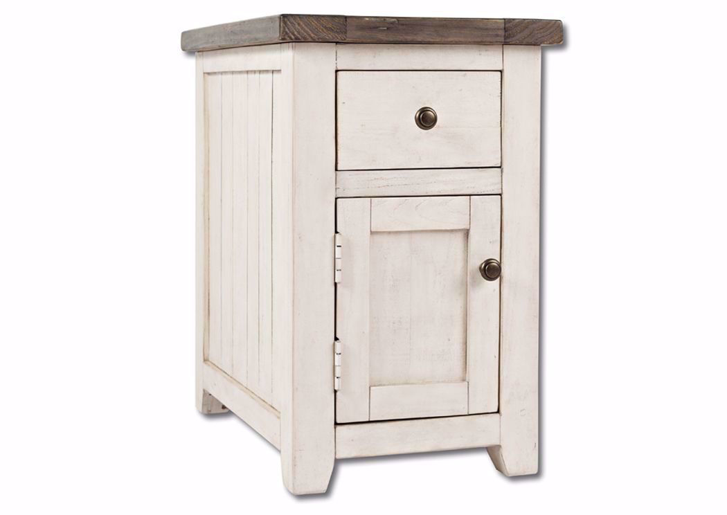 Madison County Chairside End Table - White | Home Furniture Plus Bedding