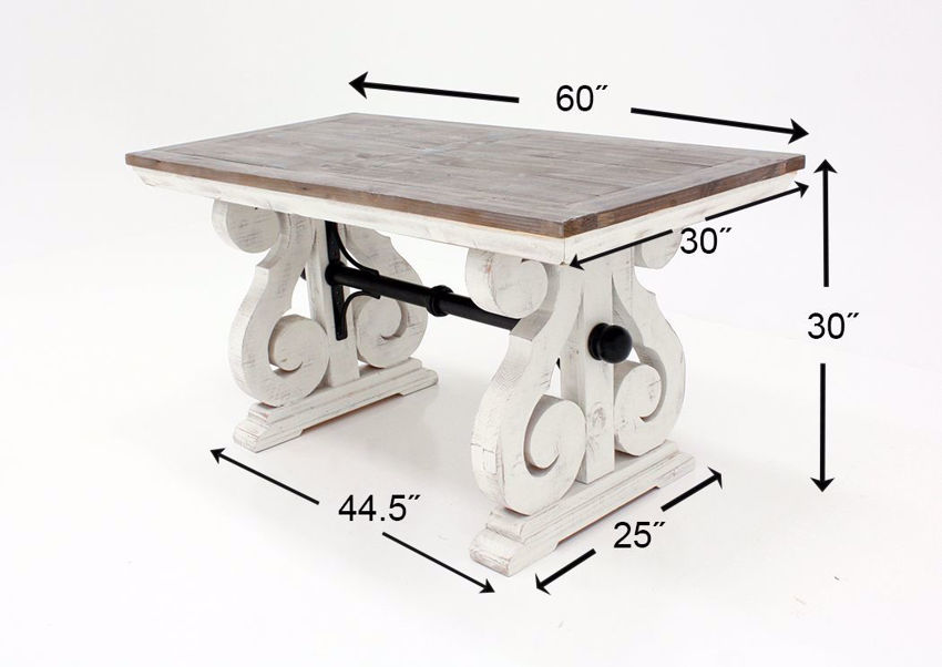 Harp Desk - Antique White