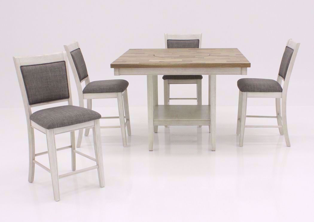 Fulton 5 Piece Counter Height Dining Table Set - White | Home Furniture ...