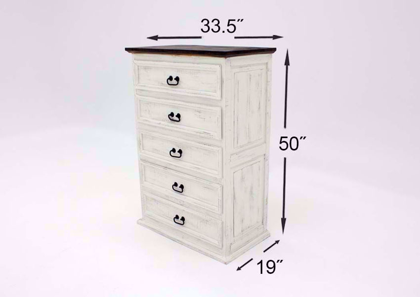 Mansion 5 Drawer Bedroom Chest - White | Home Furniture Plus Bedding ...