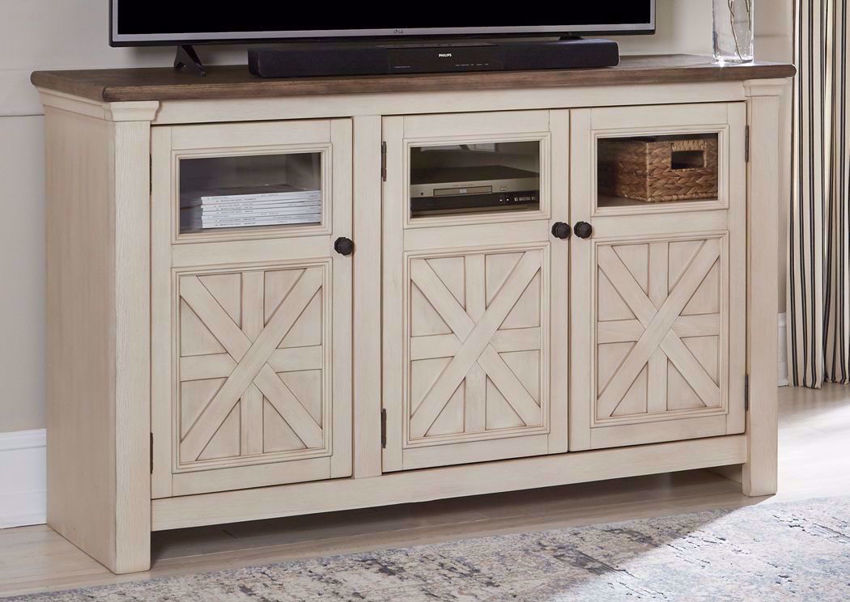 Bolanburg 60 Inch TV Stand Cabinet - White | Home Furniture Plus ...
