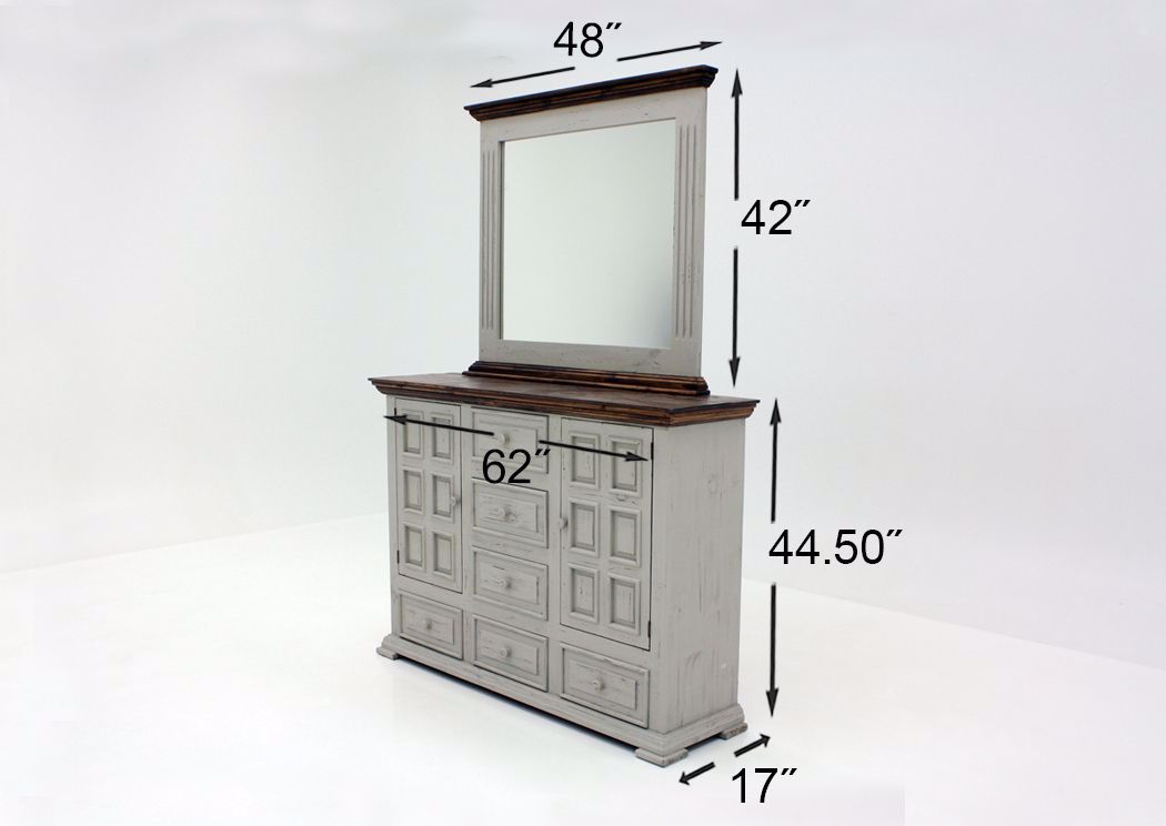 Lafitte Queen Size Bedroom Set - Gray with Brown