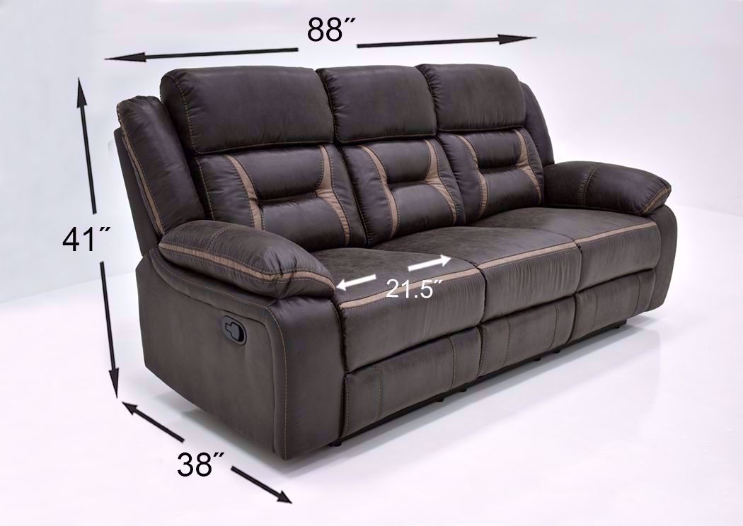 Acropolis Reclining Sofa Set - Brown