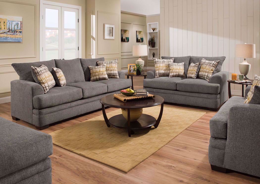Perth Sofa Set - Smoke Gray | Home Furniture Plus Bedding