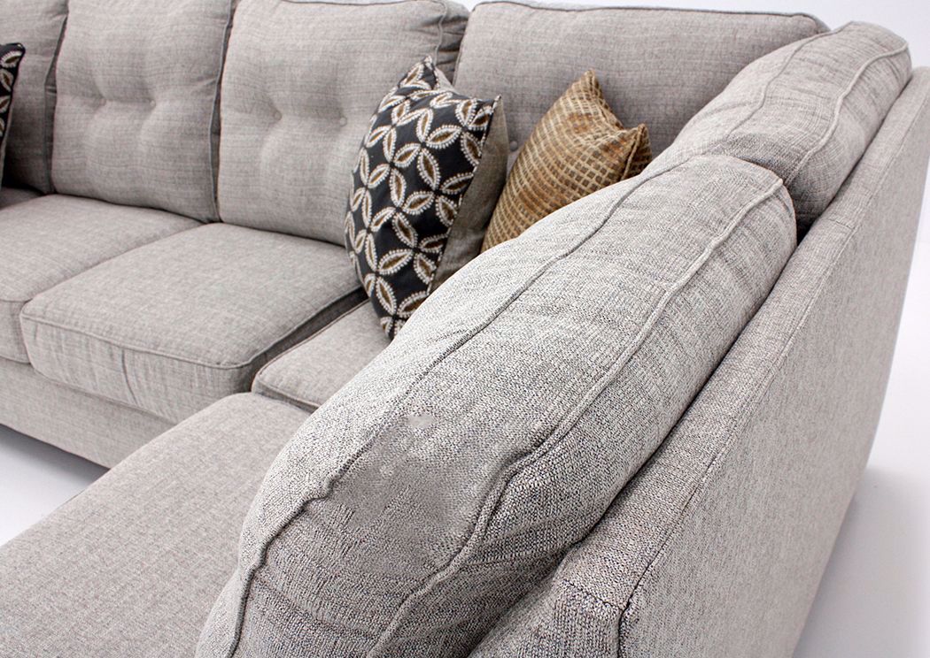 Dante Sectional Sofa With Chaise - Brown Tweed | Home Furniture Plus ...