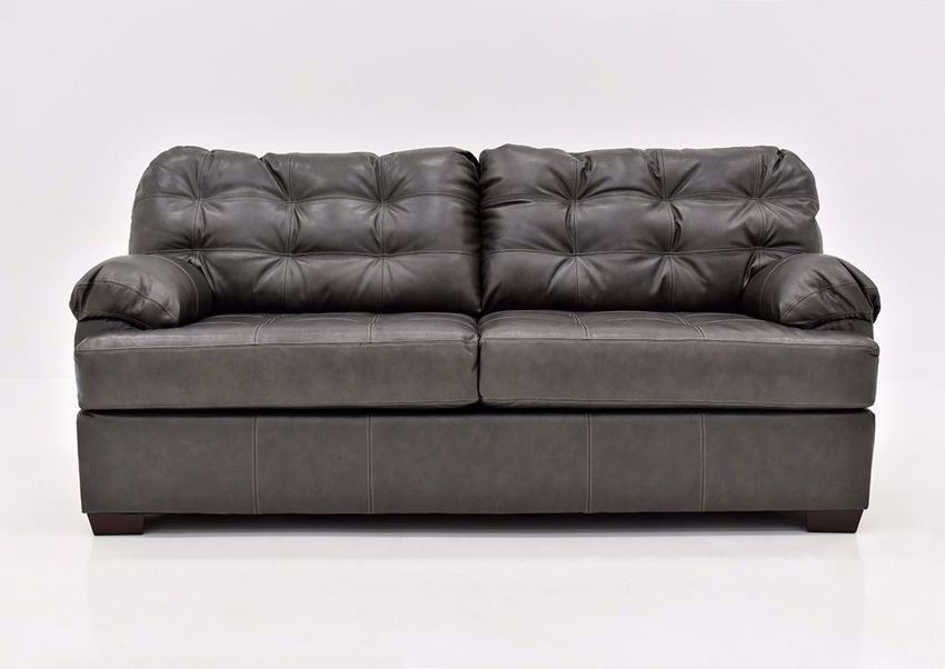 Soft Touch Leather Sofa - Gray