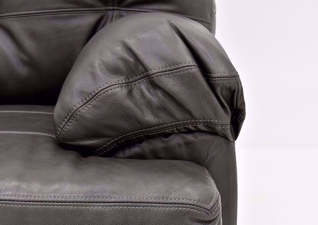 Soft Touch Leather Sofa - Gray