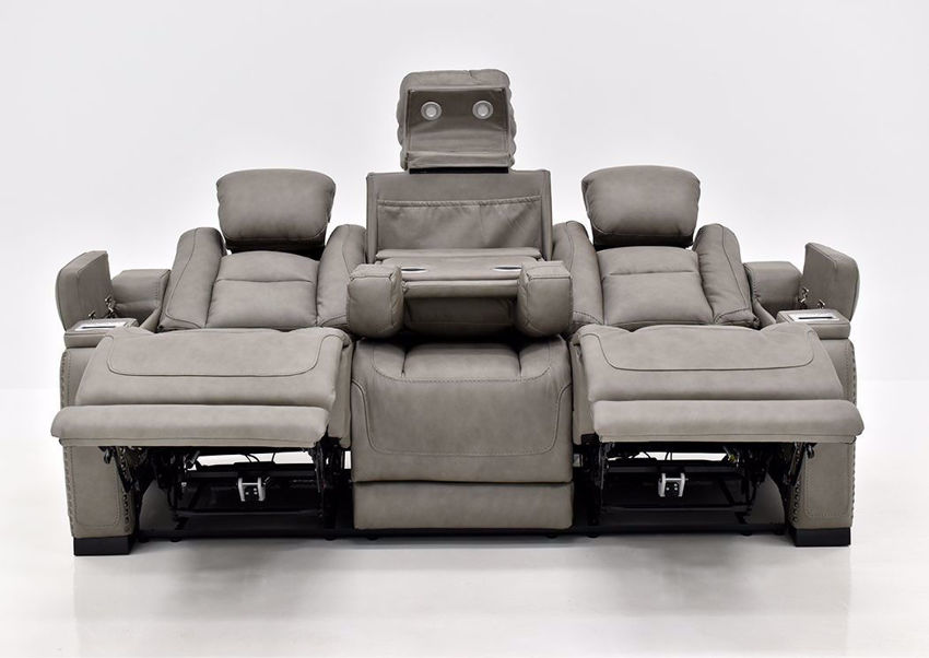 Man-Den POWER Reclining Sofa - Gray | Home Furniture Plus Bedding and ...