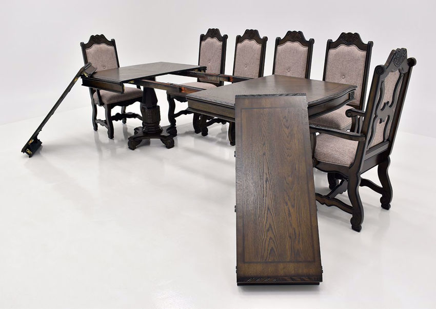 Renaissance 7 Piece Dining Table Set - Brown | Home Furniture Plus Bedding