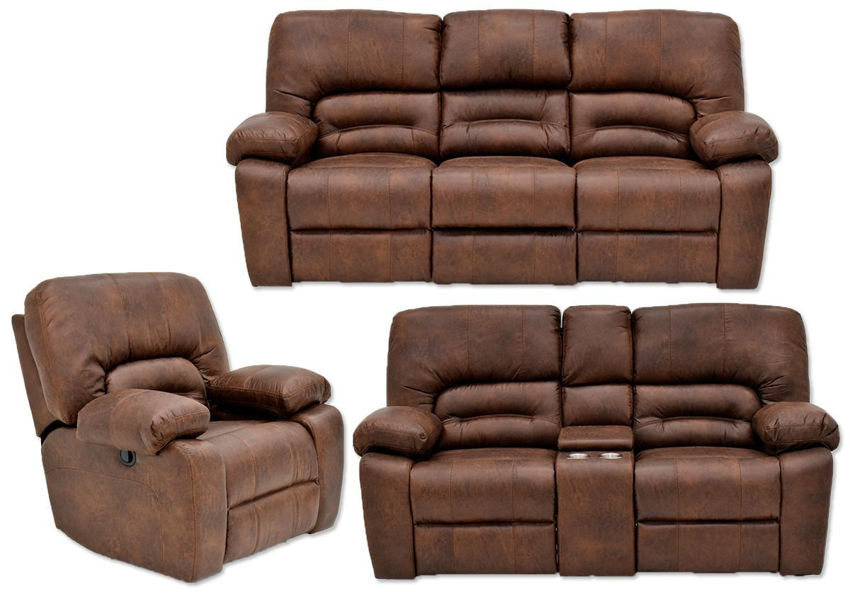 Gallagher Reclining Sofa Set - Brown