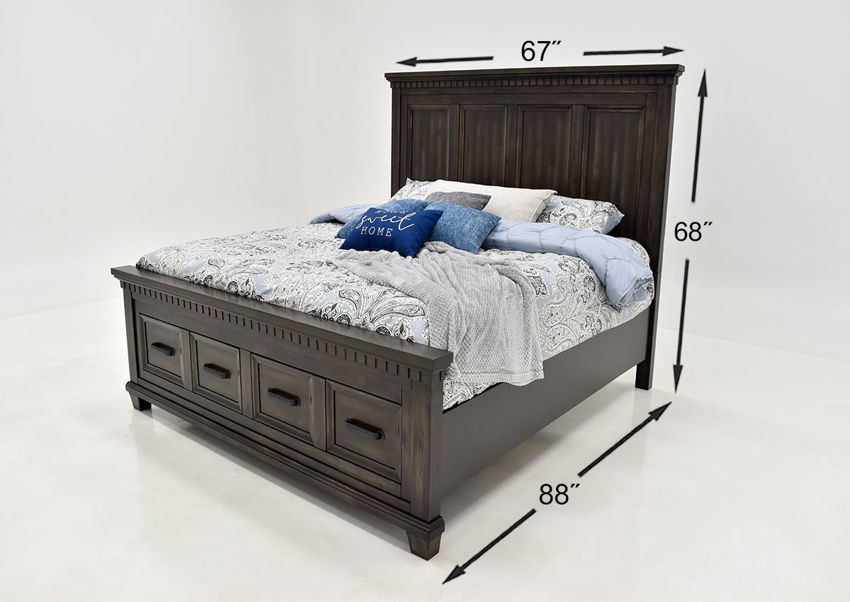 McCabe Queen Size Storage Bed - Brown