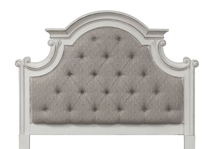 Magnolia Manor King Size Upholstered Bed - White | Home Furniture Plus ...