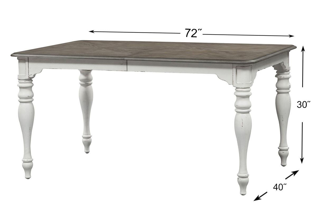 Magnolia Manor Dining Table Set with Bench - White | Home Furniture ...