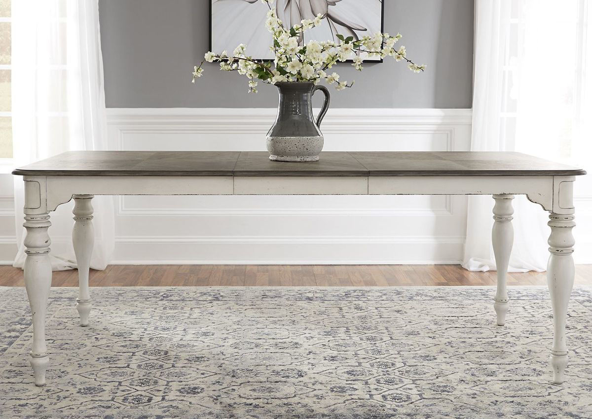 Magnolia Manor 7 Piece Dining Table Set - White | Home Furniture Plus ...