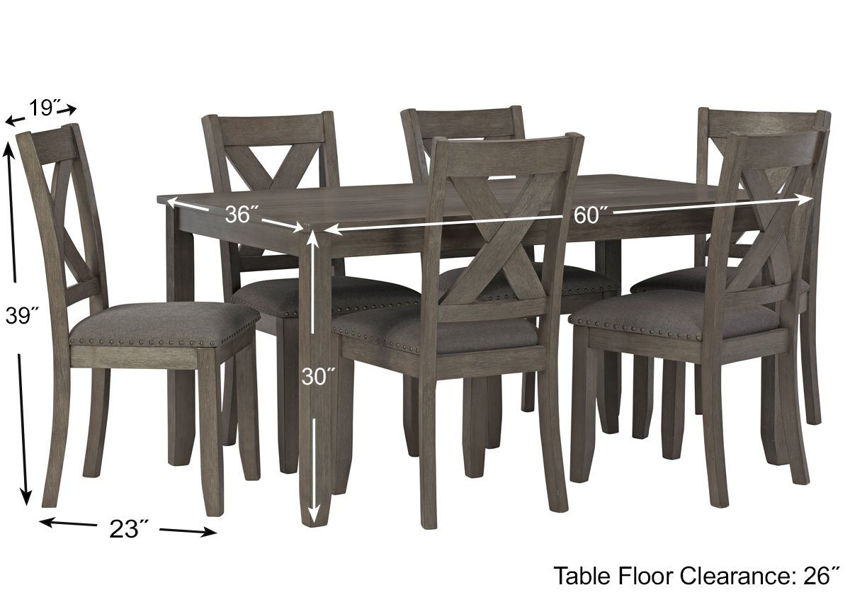 Caitbrook 7 Piece Dining Set - Gray