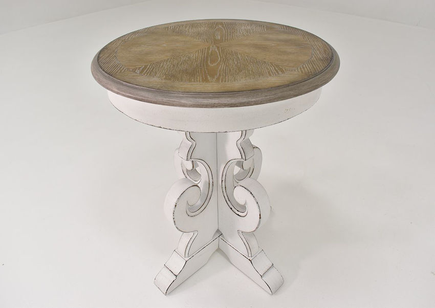 Magnolia Manor Round End Table - White | Home Furniture Plus Bedding