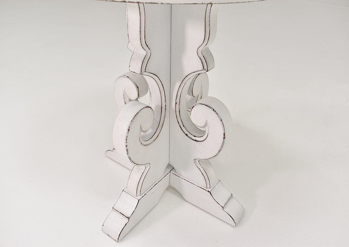Magnolia Manor Round End Table - White | Home Furniture Plus Bedding