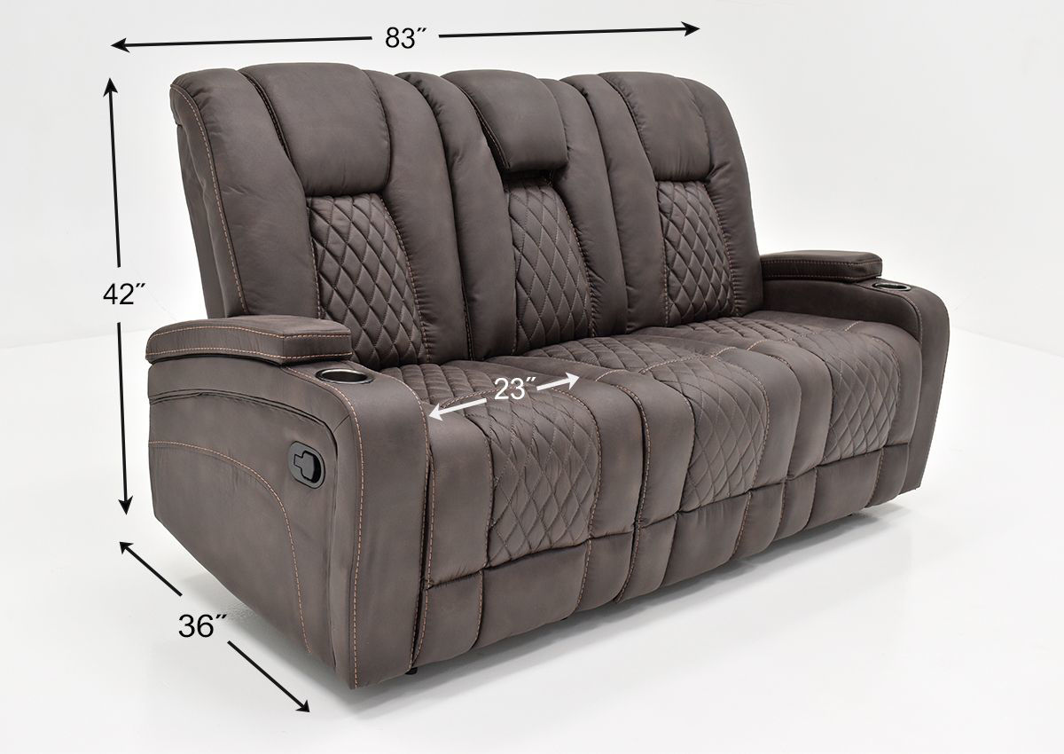 Aiden Reclining Sofa - Brown | Home Furniture Plus Bedding and Mattress ...