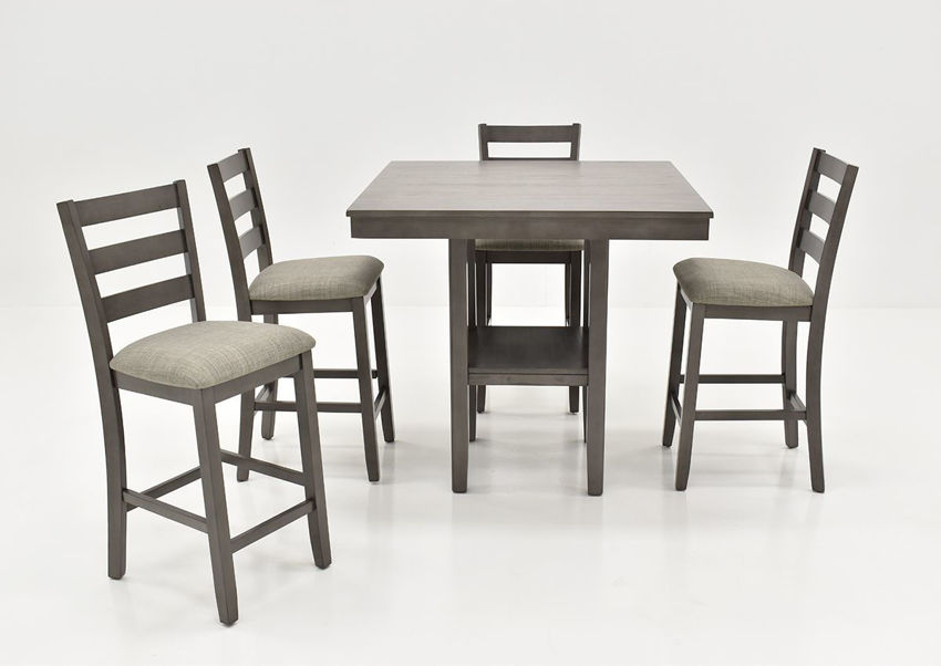 Tahoe 5 Piece Counter Height Dining Table Set - Gray | Home Furniture ...