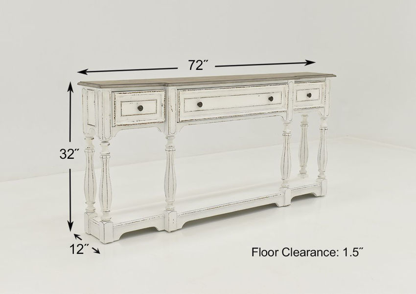 Magnolia Manor 72 Inch Console Table - White | Home Furniture Plus Bedding