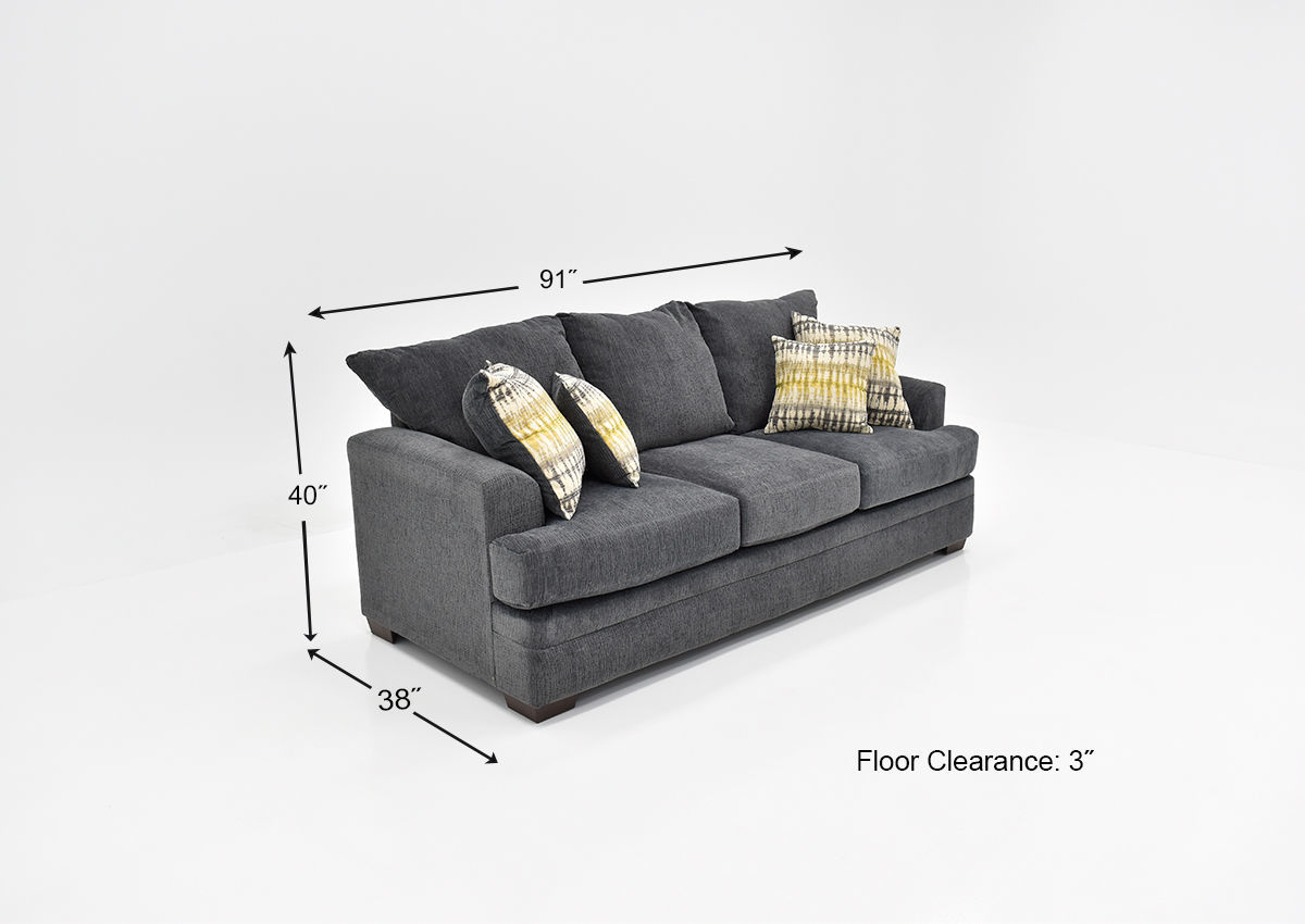 Perth Sofa Set - Smoke Gray | Home Furniture Plus Bedding