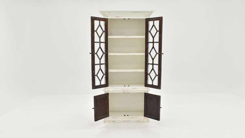 Diamond Vitrine Accent Cabinet - White | Home Furniture Plus Bedding ...