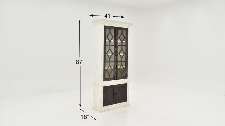 Diamond Vitrine Accent Cabinet - White | Home Furniture Plus Bedding ...
