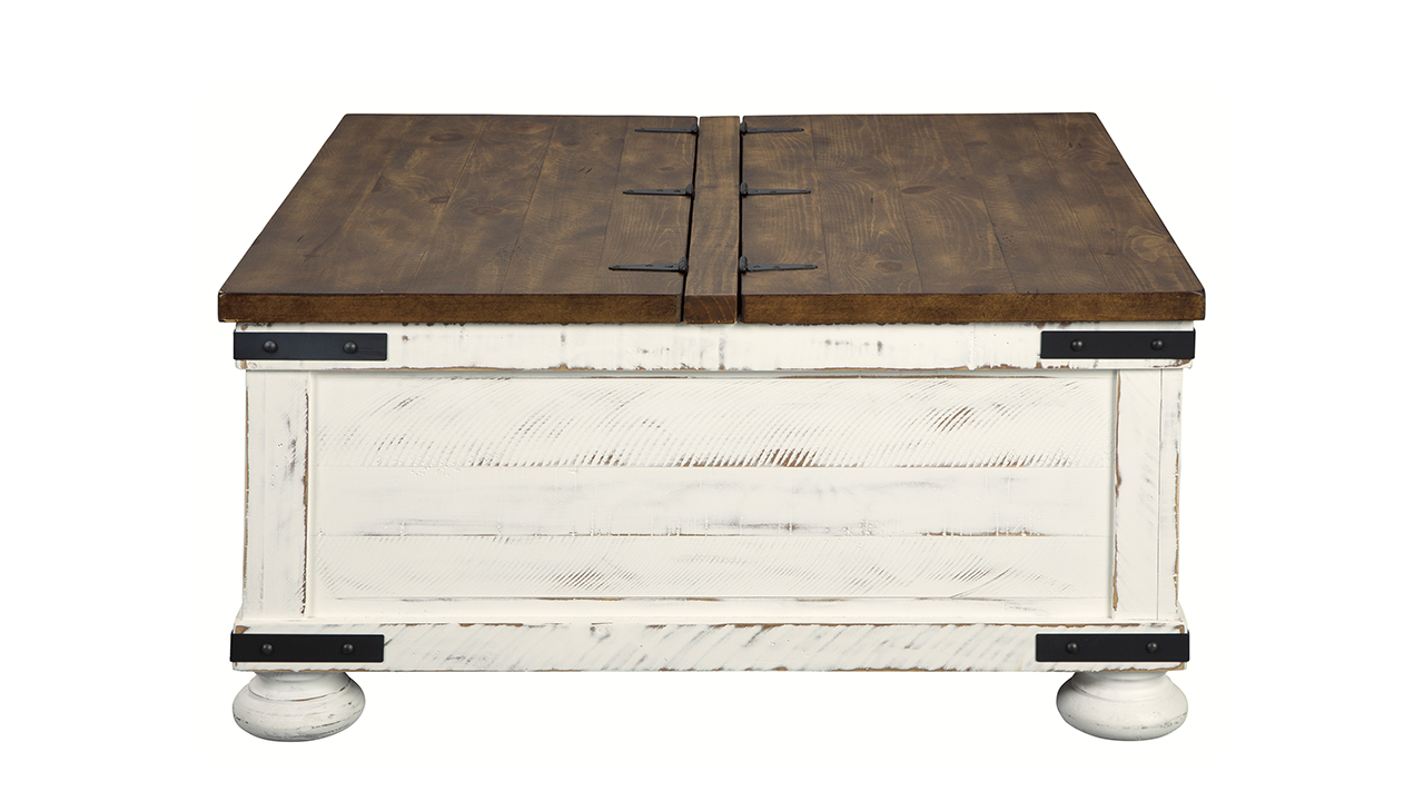 Wystfield Coffee Table - White with Brown | Home Furniture Plus Bedding ...