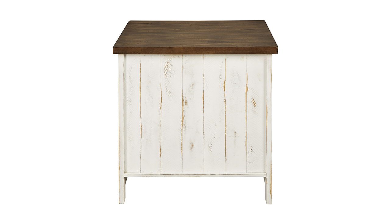 Wystfield End Table - White with Brown | Home Furniture Plus Bedding ...