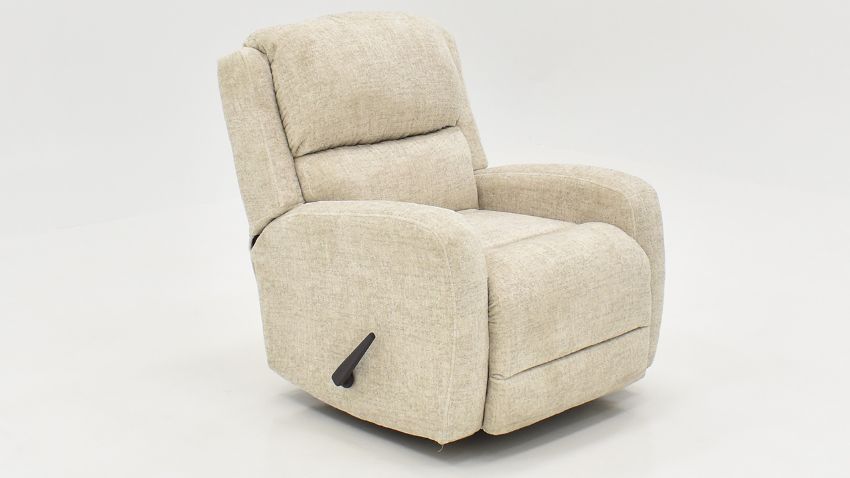 Stratus Swivel Gliding Recliner - Off White | Home Furniture Plus ...