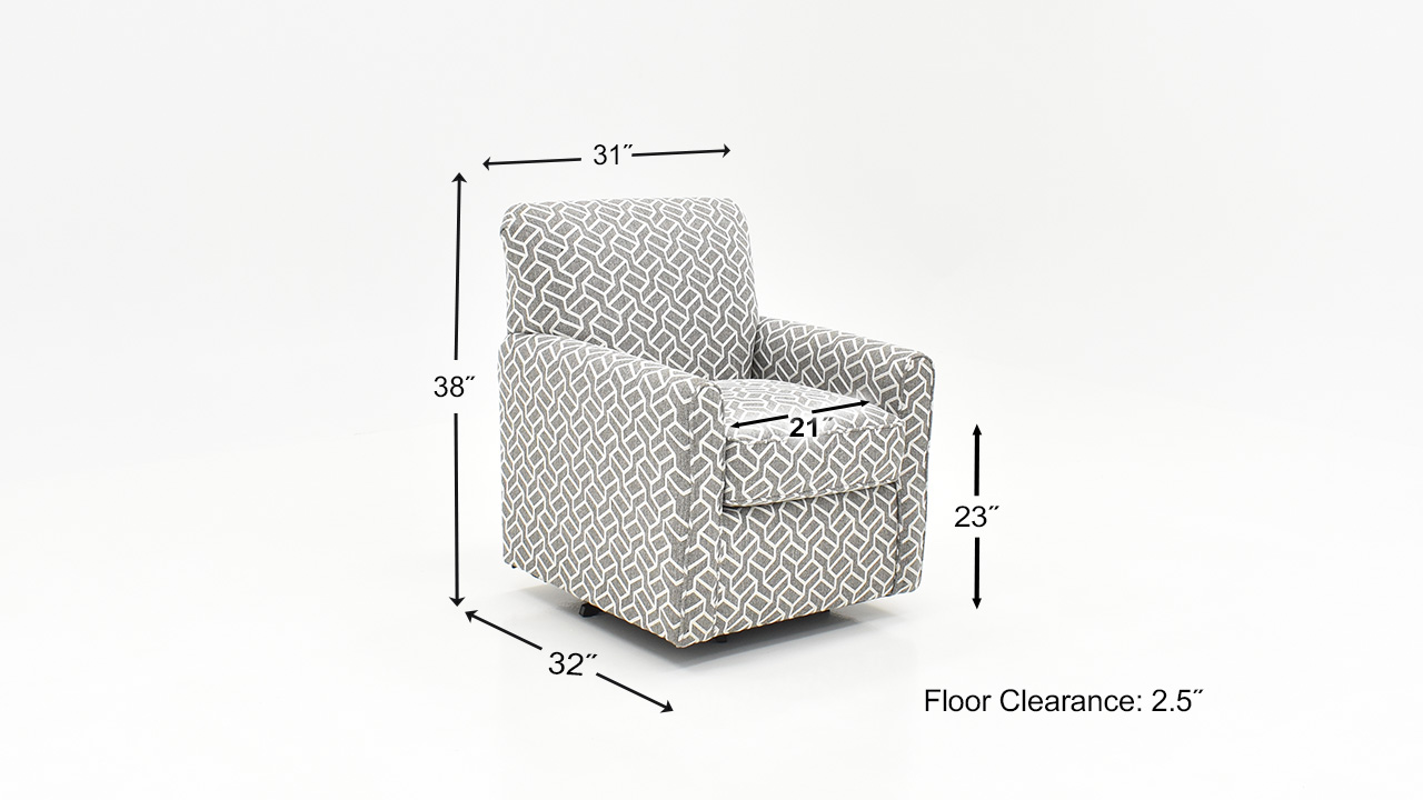 Cutler Swivel Chair - Gray | Home Furniture Plus Bedding