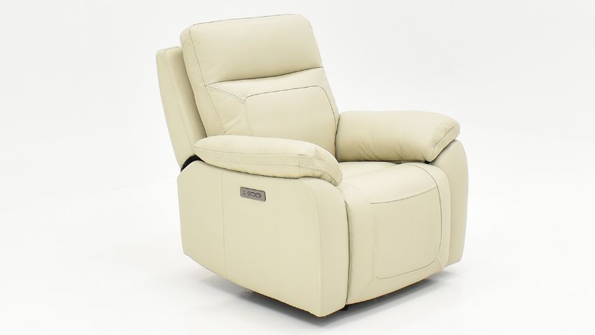 Dove POWER Recliner - Off White | Home Furniture Plus Bedding and ...
