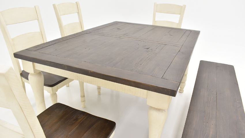 Madison County 6 Piece Dining Table Set - Off-White | Home Furniture ...
