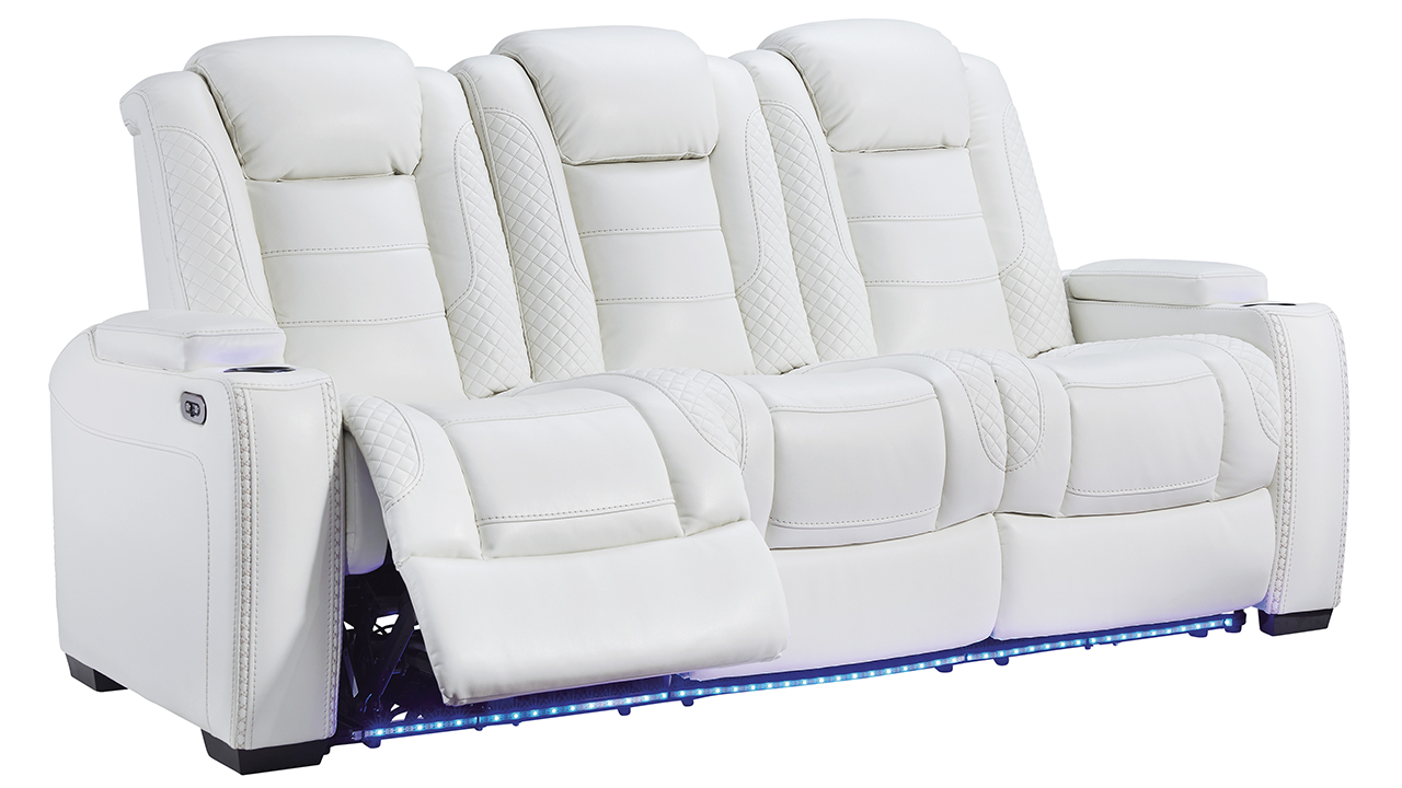 Party Time POWER Sofa - White | Home Furniture Plus Bedding and ...