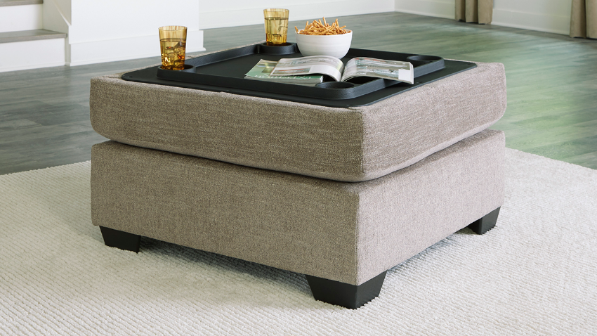 Creswell Storage Ottoman - Stone Gray | Home Furniture Plus Bedding and ...