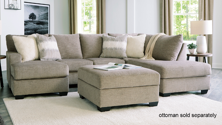Creswell Sectional Sofa - Stone Gray | Home Furniture Plus Bedding and ...