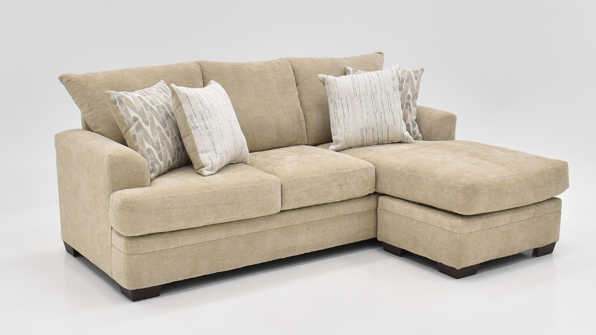 Aden Sofa with Full Chaise - Tan | Home Furniture Plus Bedding and ...