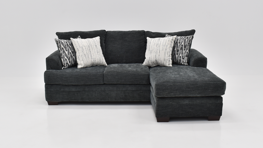 Aden Sofa with Full Chaise - Gray | Home Furniture Plus Bedding and ...
