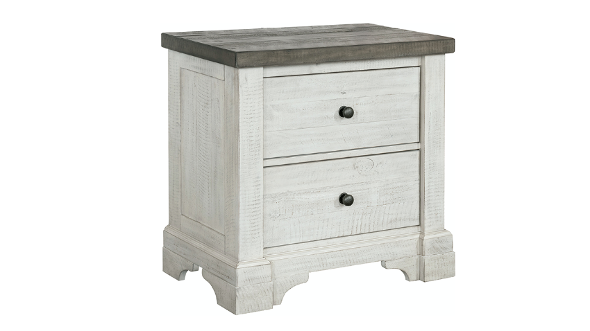 Valley Ridge Nightstand – Off White with Gray | Home Furniture Plus ...