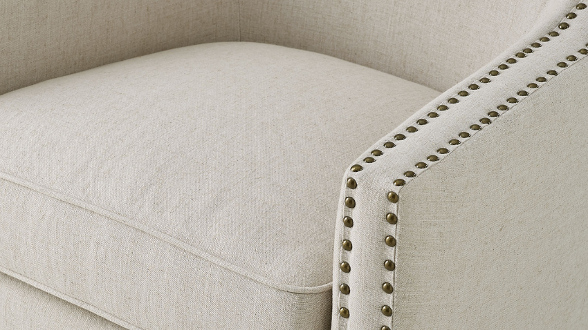 Roswell Linen Accent Chair - Off White | Home Furniture Plus Bedding ...