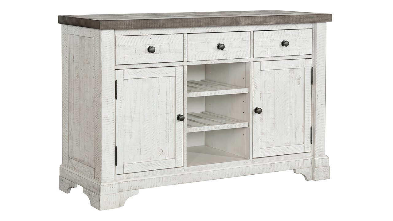 Valley Ridge Dining Server - Off White and Gray | Home Furniture Plus ...