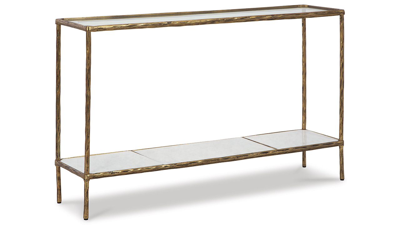 Ryandale Sofa Console Table - Brass | Home Furniture Plus Bedding and Mattress Center