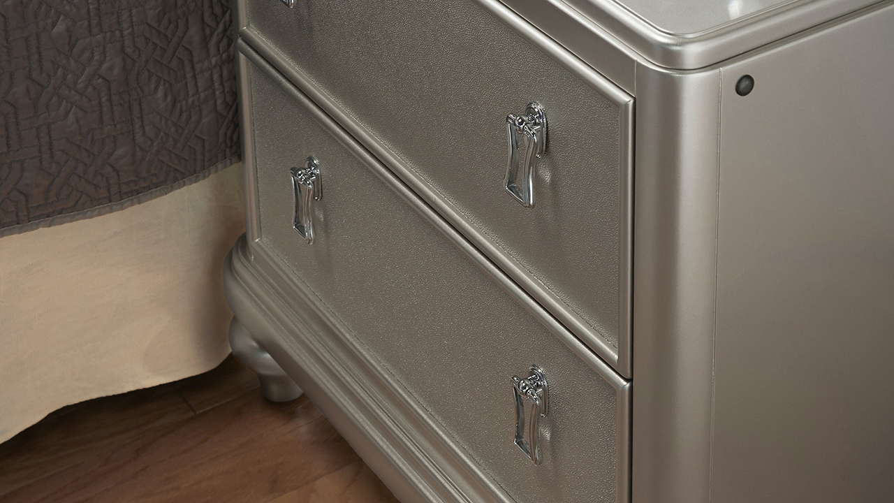 Diva Nightstand - Silver | Home Furniture Plus Bedding and Mattress Center